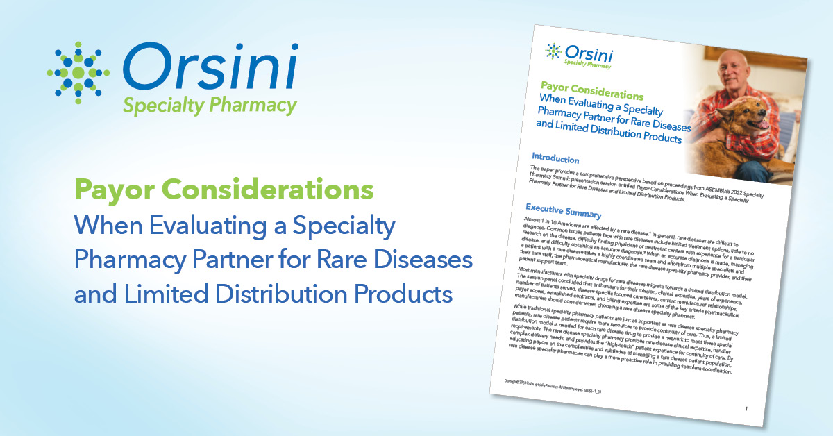 Specialty Pharmacy Whitepaper | Payor Considerations Whitepaper